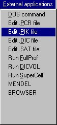 and run the profile fitting procedure by clicking on the 'OK' button.